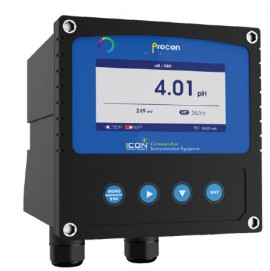 Icon Process Controls D400-4-D-N-P-0 pH/ORP Display and Controller, 1-channel, -2 to 16, -2000 ...